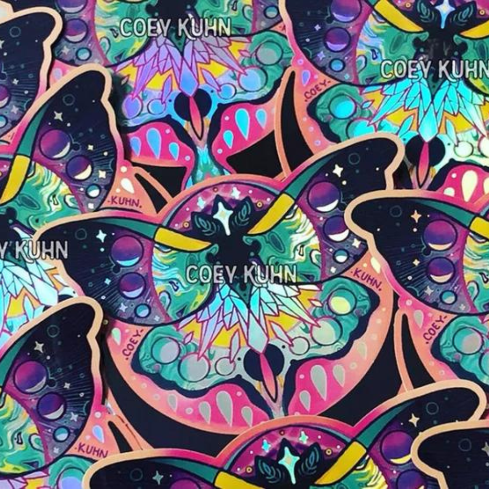 Lunar Moth Neon Sticker – Medusa Gothic