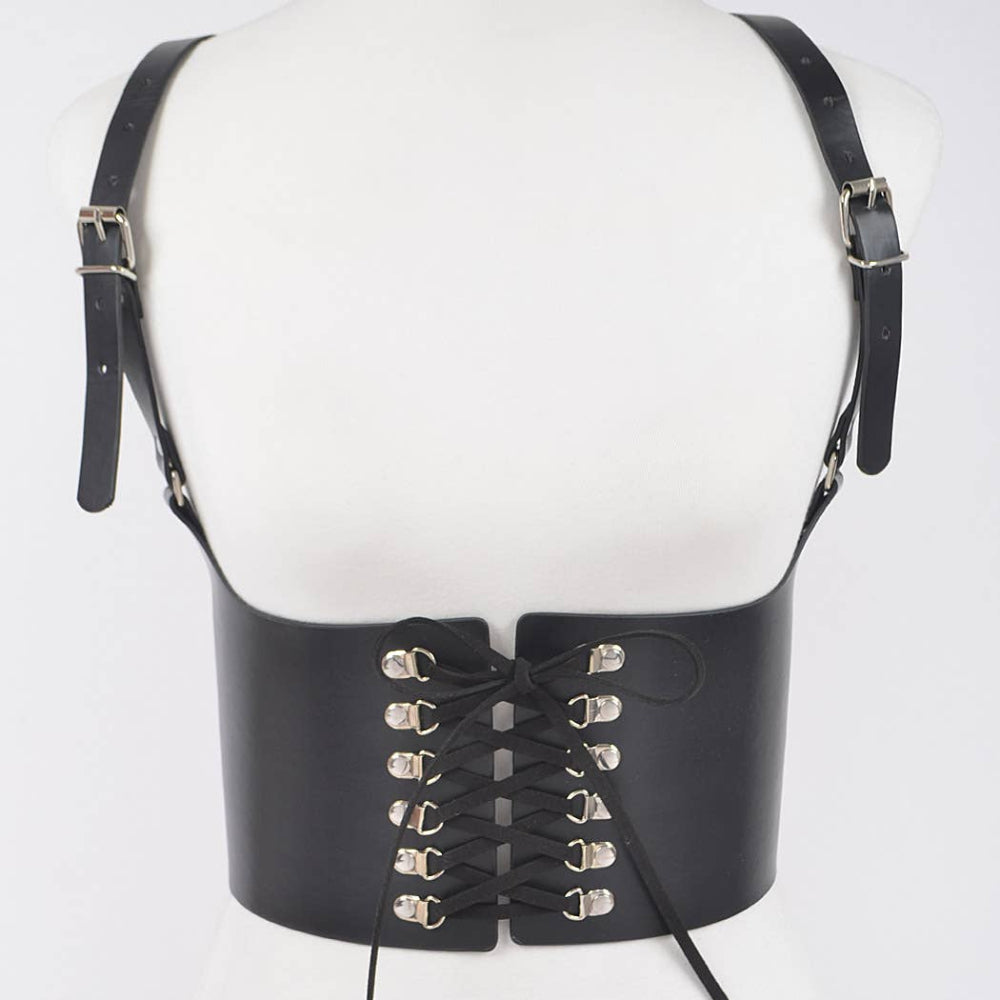 Wide Harness Belt with Lacing – Medusa Gothic