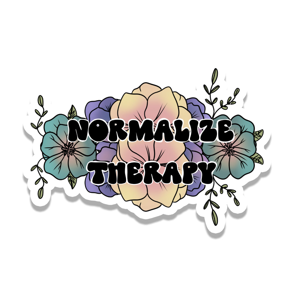 Normalize Therapy Self Care Vinyl Sticker – Medusa Gothic